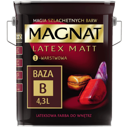 Farba Latex Matt Baza B 4,3 L MAGNAT - ŚNIEŻKA - Bazy