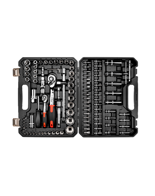Zestaw kluczy nasadowych z grzechotkami 1/2 i 1/4 108 szt. CrV PRO FACHMAYER MAX - PRO - Klucze ...