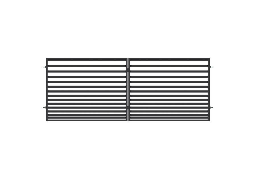 Brama dwuskrzydłowa Bona 4x1,5 m stal ocynk+ral 9005 struktura POLBRAM ...