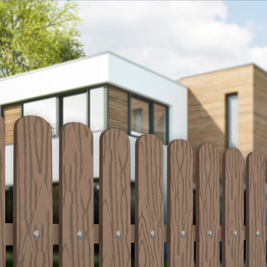 Sztachety kompozytowe 150x7x1cm - 6 sztuk - jasny brąz ROBELIT ...